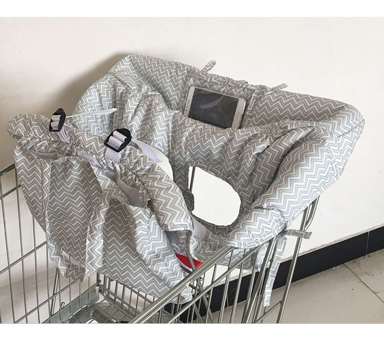 Gray Portable Baby Shopping Cart Cover Pad Safety ... – Grandado