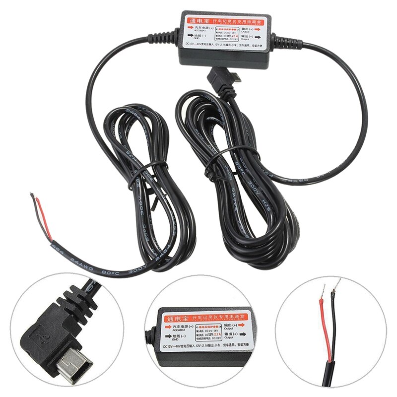 12V-23V To 5V 2.0A Mini USB Port Wire Cable Kit GP... – Vicedeal