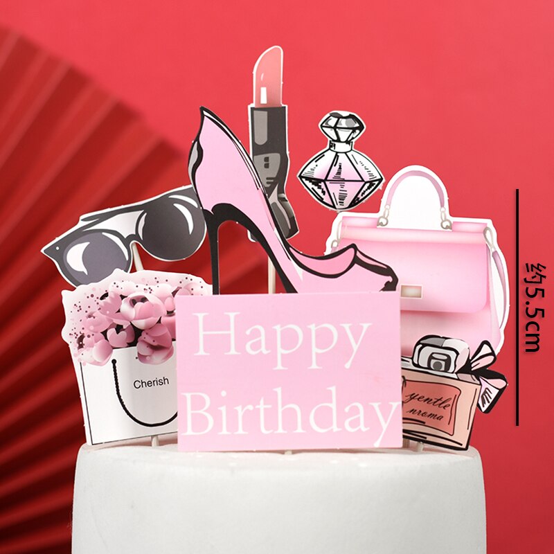 Cakelove 1Set Perfume high heels Cake Toppers DIY ... – Grandado