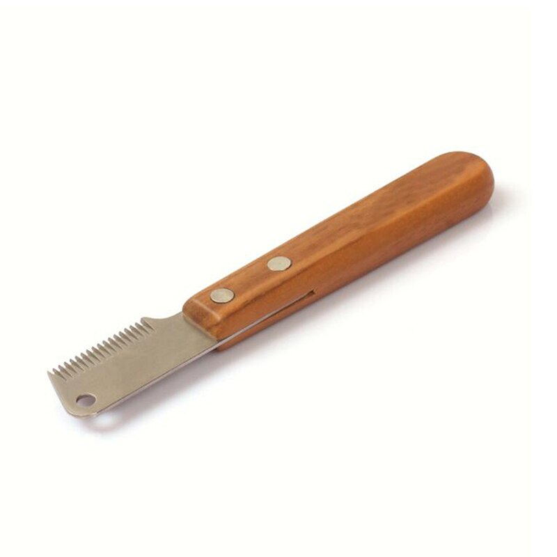 Dog Comb Stainless Steel Wooden Handle Stripping C... – Grandado