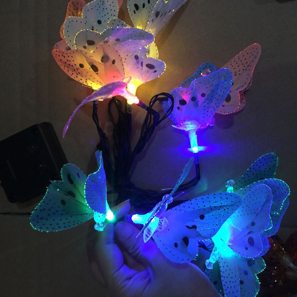Lamp Solar Powered 12LED Butterfly Fairy String Li... – Grandado