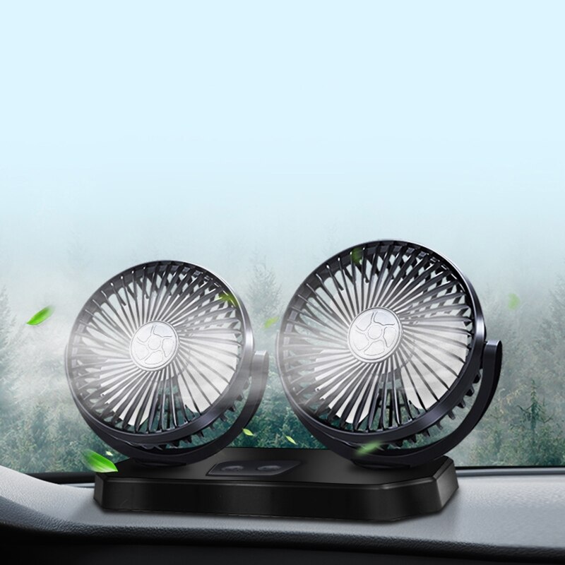 Practical USB Powered Cool Fan Dual Head Fan with ... – Grandado