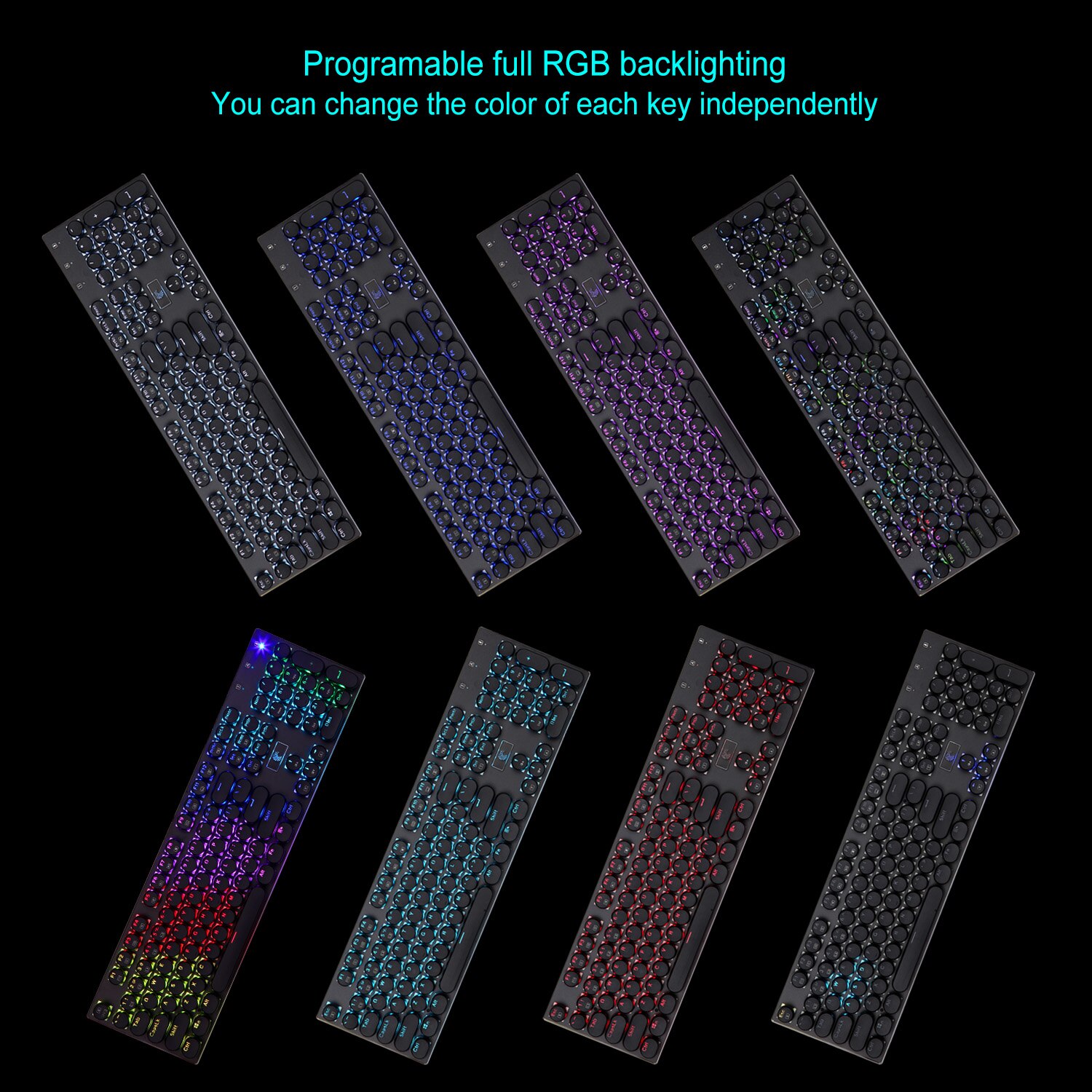 HUO JI E-YOOSO Z-88 Retro Style Round Keycap Mecha... – Grandado