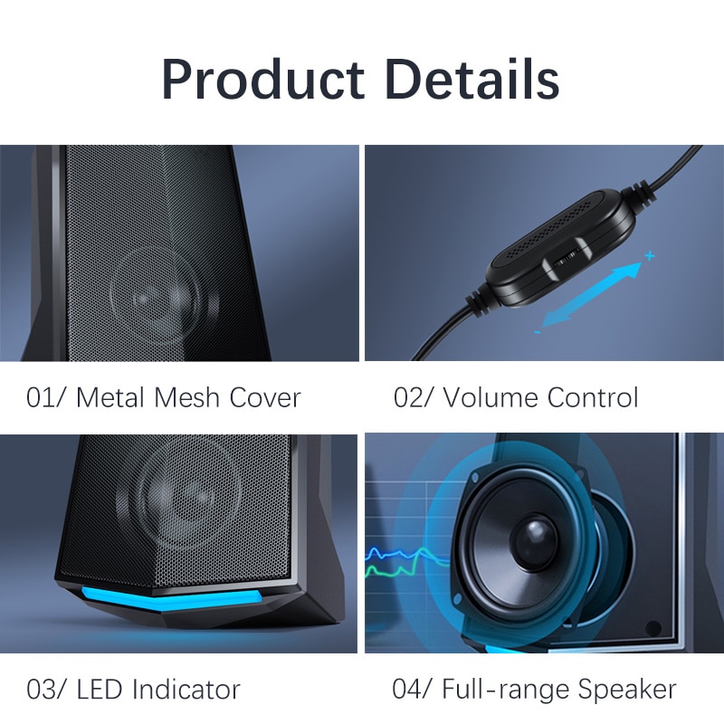 Newest Full Range 3D Stereo Subwoofer Bass PC Desk... – Vicedeal