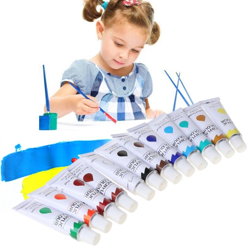 12 Colors 12ML Tube Acrylic Paint set Art Painting... – Vicedeal