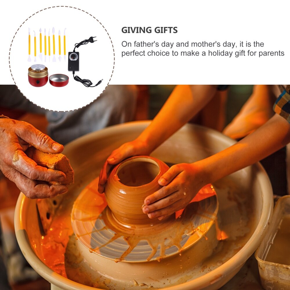 1 Set Mini Electric Pottery Wheel Adjustable Machi... – Vicedeal