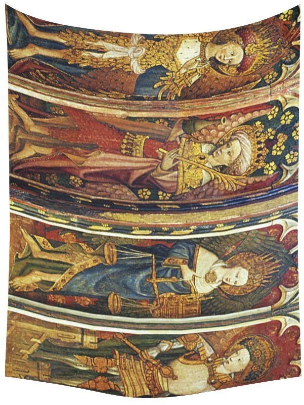 Medieval Paintings Cotton Linen Tapestries Hanging – Grandado