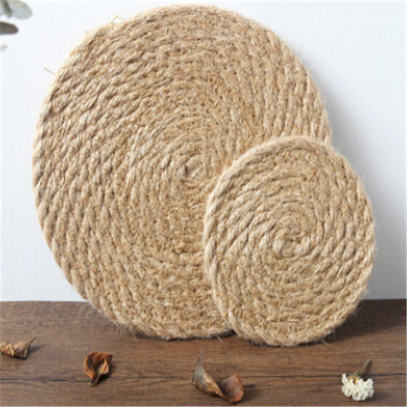 Rattan Placemats Straw Cup Coaster Dining Table Ma... – Vicedeal