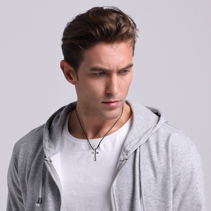 Vnox Corss Ketting voor Mannen Sieraden Hoge Gepol... – Grandado