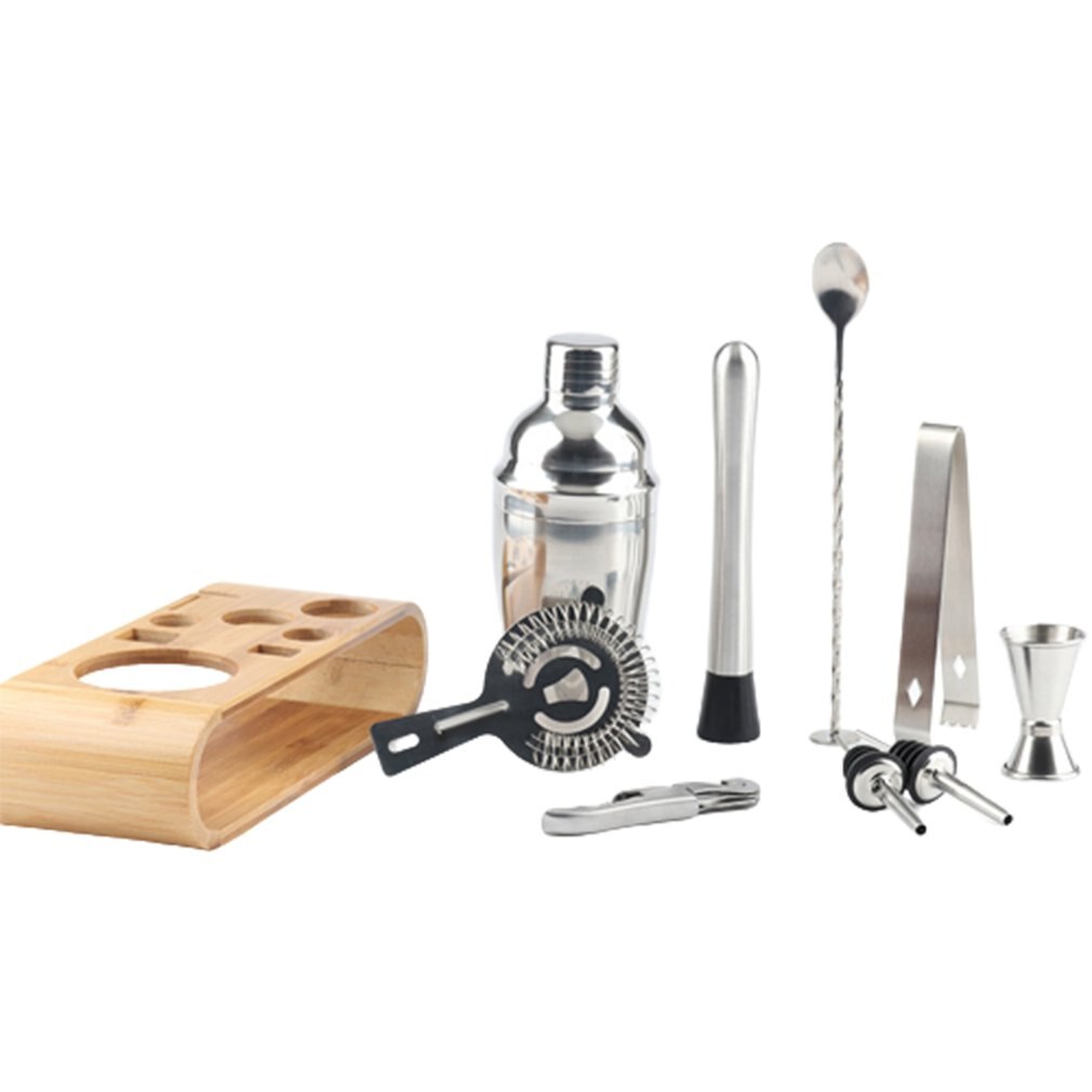 10 Piece Set Stainless Steel Cocktail Set Bar Bart... – Grandado