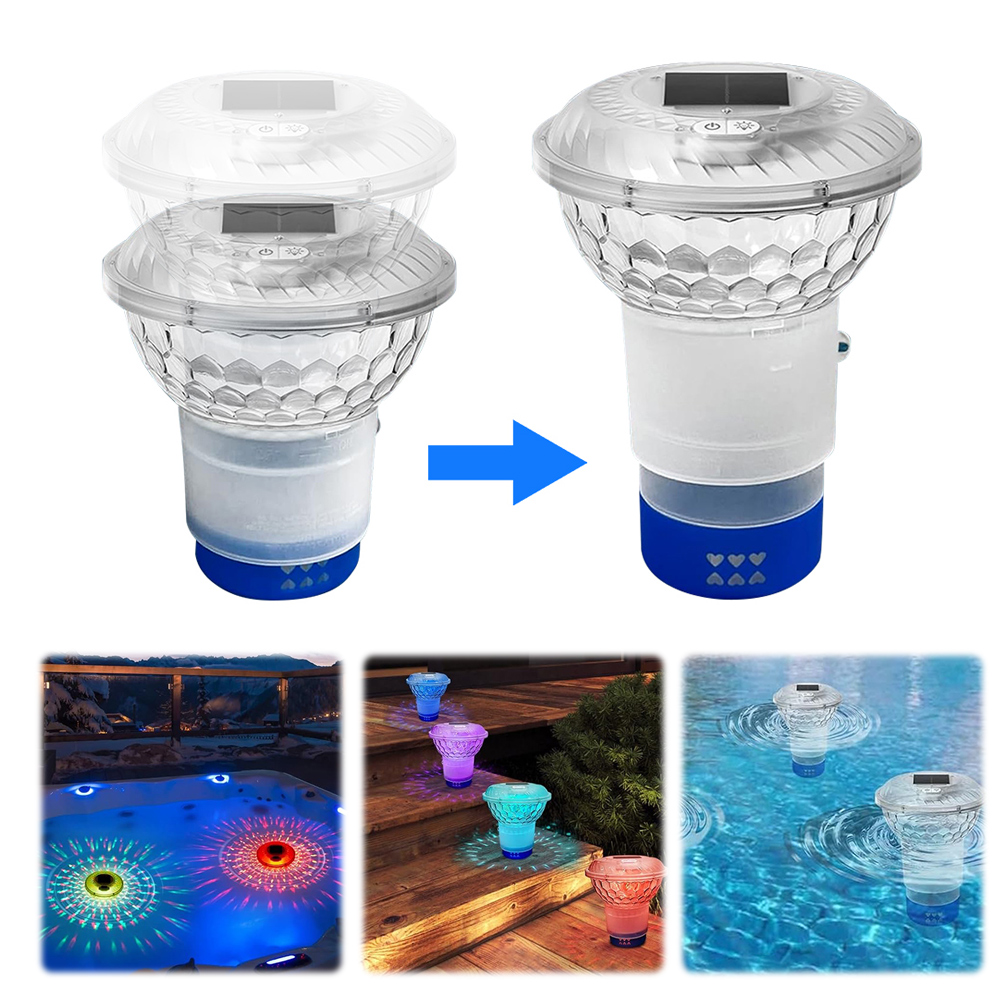 Solar Powered Adjustable Pool Chlorine Dispenser w... – Grandado