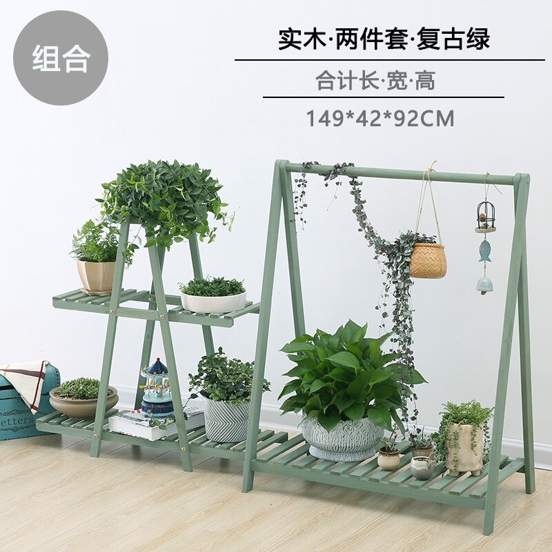 Solid Wood Balcony Indoor and Outdoor Green Sorrel... – Grandado