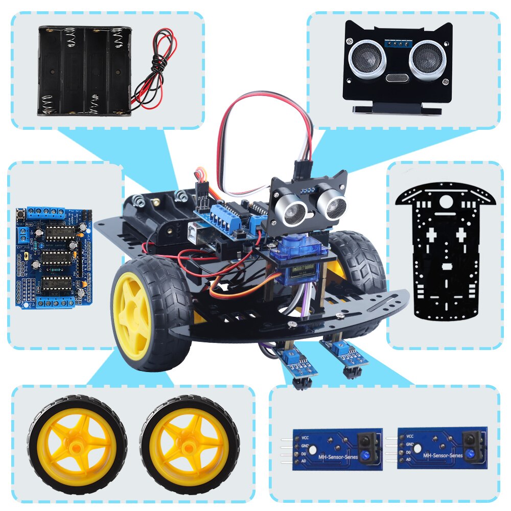2WD Smart Robot Car Kit With L298N Motor Drive,Tra... – Grandado