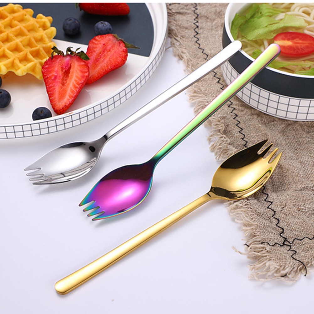 2in1 Multifunction Spork Stainless Steel Spoon For... – Vicedeal