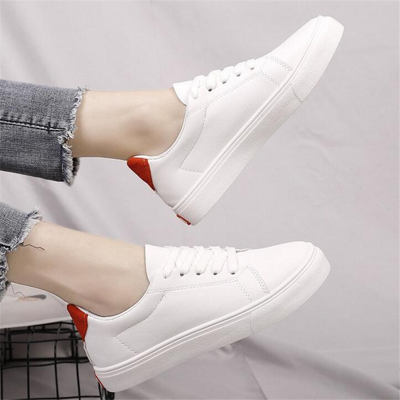 YXHK simple love letter pattern small white shoes ... – Grandado