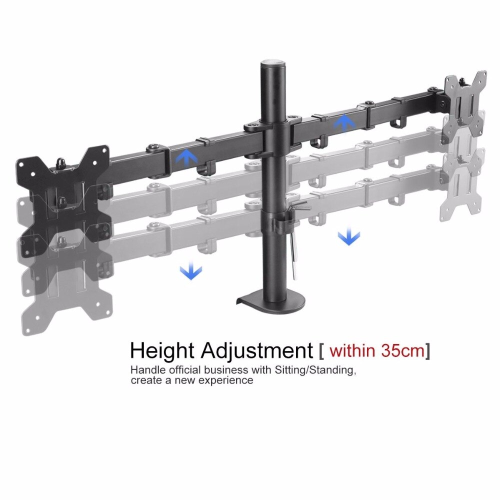 Fully Adjustable Dual Arm LCD LED Monitor Desk Mou... – Vicedeal
