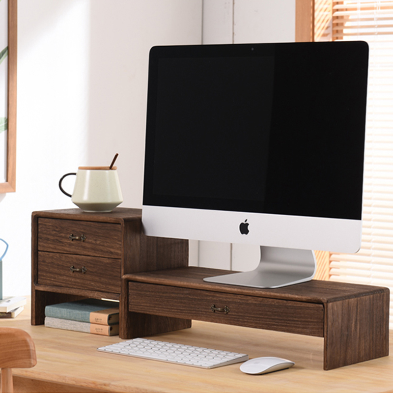Solid wood desktop organizer tung wood two-piece o... – Grandado