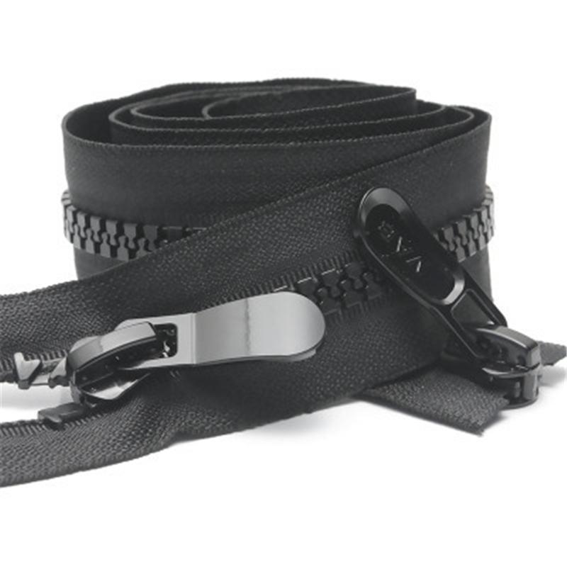 No. 8 resin double opening large zipper long down ... – Grandado