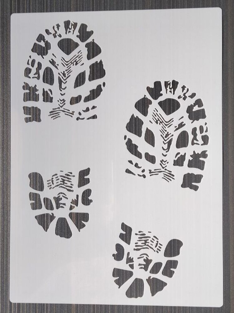 1 Pcs 21*29 Cm Footprint DIY Layering Stencils Wal... – Vicedeal