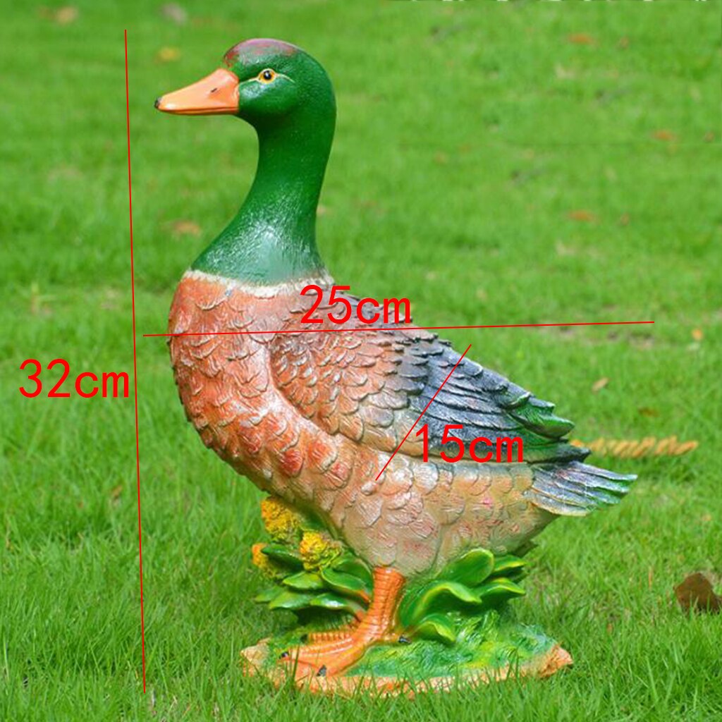 Garden Decor Outdoor Resin Duck Statue Lifelike Du... – Grandado