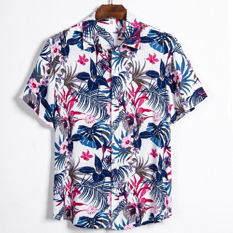 Harajuku Strand Shirt Mannen Korte Mouw Hawaiian S... – Grandado