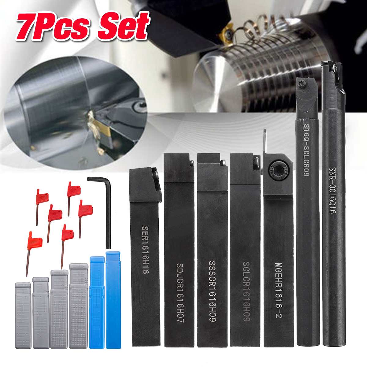16mm 7PCS Set Turning Tool Holder Boring Bar CNC T... – Grandado