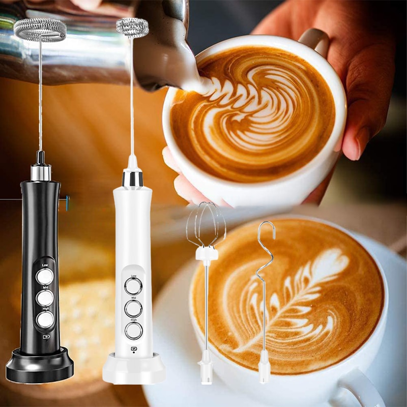 Elektrische Melkopschuimer 3 Snelheden Eiklopper C... – Vicedeal