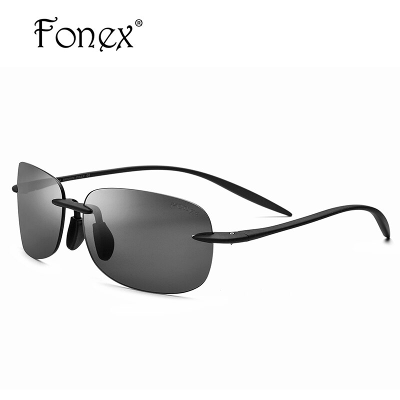 Ultem TR90 Rimless Polarized Sunglasses Men Square... – Grandado