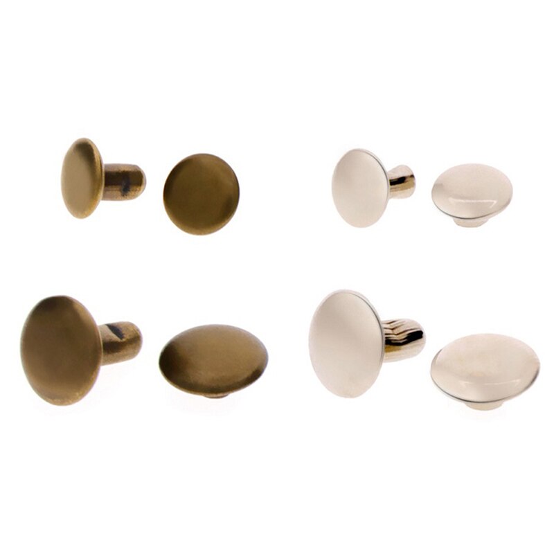 120pcs Leather Rivets Single Cap Rivets Tubular Me... – Grandado