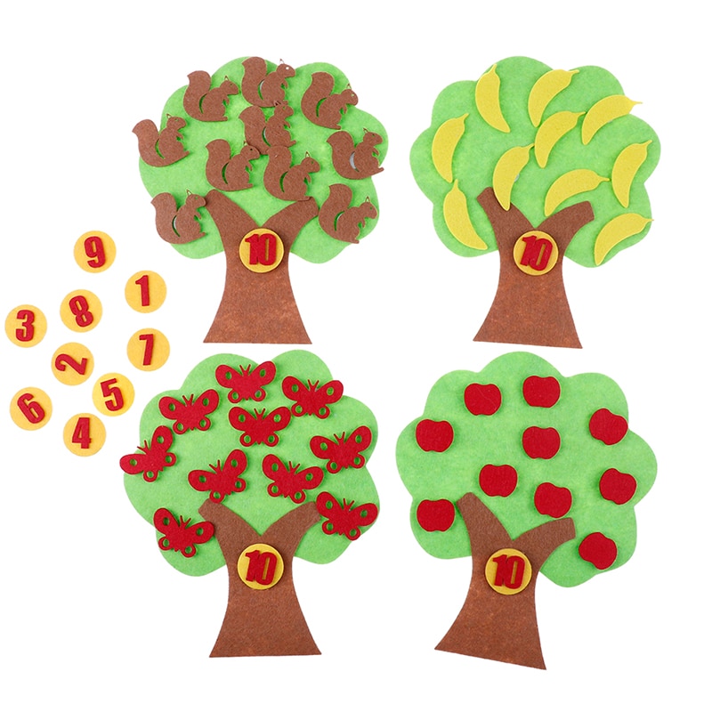 1Pc Felt Cartoon Card Early Teaching Kids by Hands... – Grandado