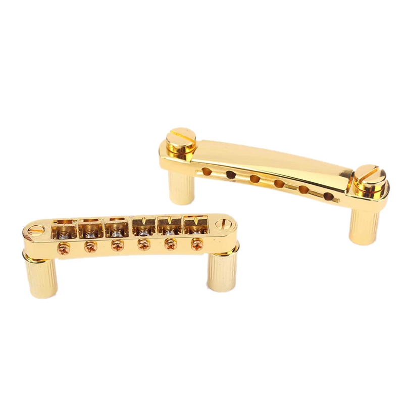 1 Set Gold Plated Guitar Bridge Locking Tune-O-Mat... – Grandado