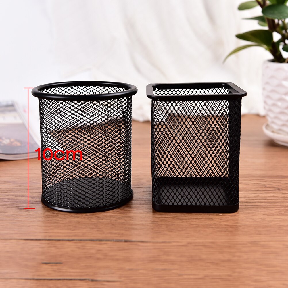 1Pc Black Metal Stand Mesh Style Pen Pencil Ruler ... – Grandado