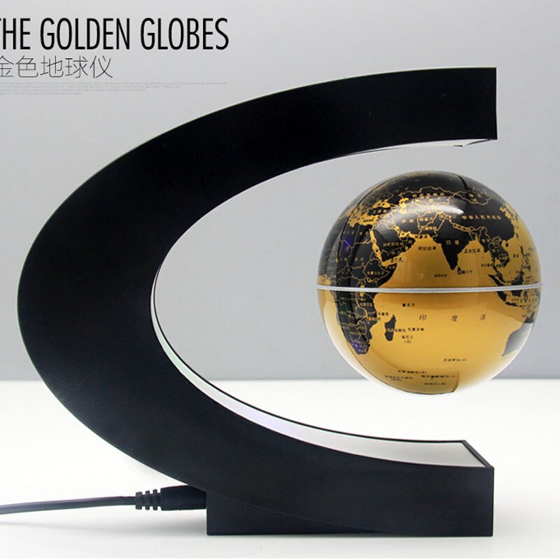 LED Magnetic Globe World Map Floating Table Night Light maglev Desk ...