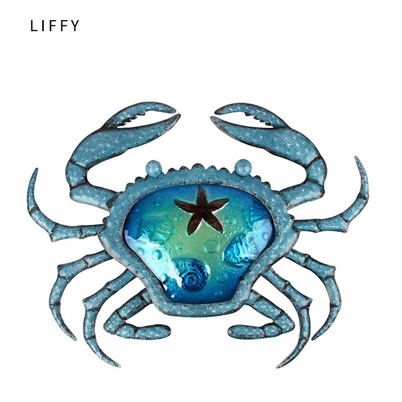 Jul av metallkrabbe veggkunstverk til hjem og hage... – Grandado