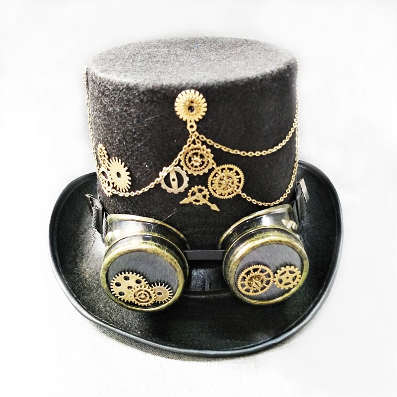 Steampunk Gothic Fedora Hat With Depatchable Retro... – Vicedeal