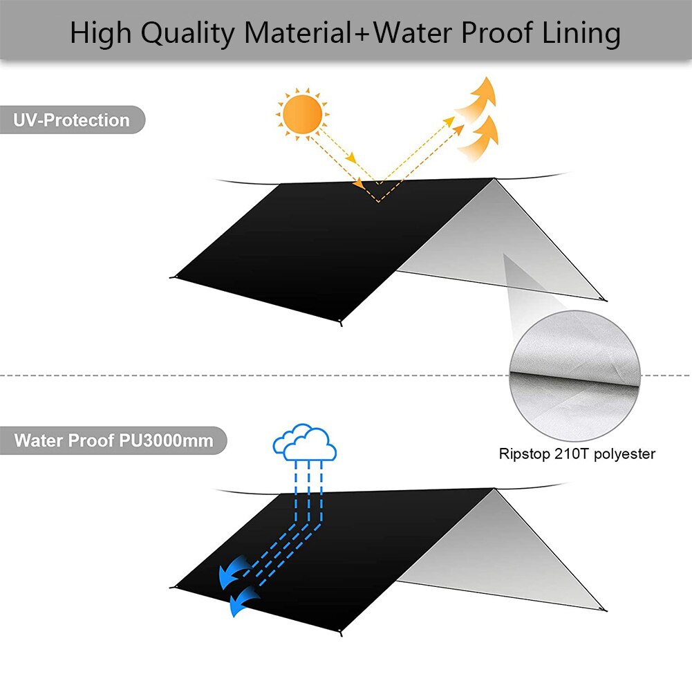 Sun Shelter Tent Tarp For Beach Waterproof Shade O... – Grandado