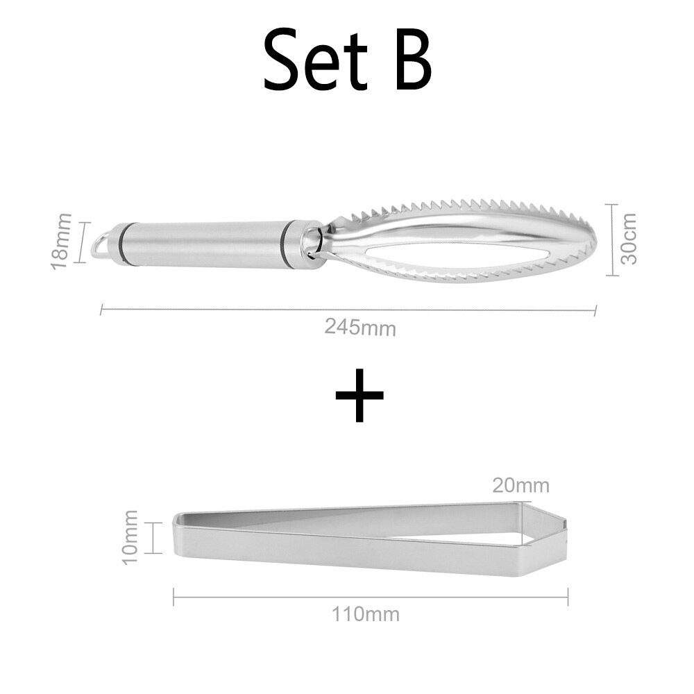 Fish Scale Scraper Stainless Steel Scale Planing F... – Vicedeal