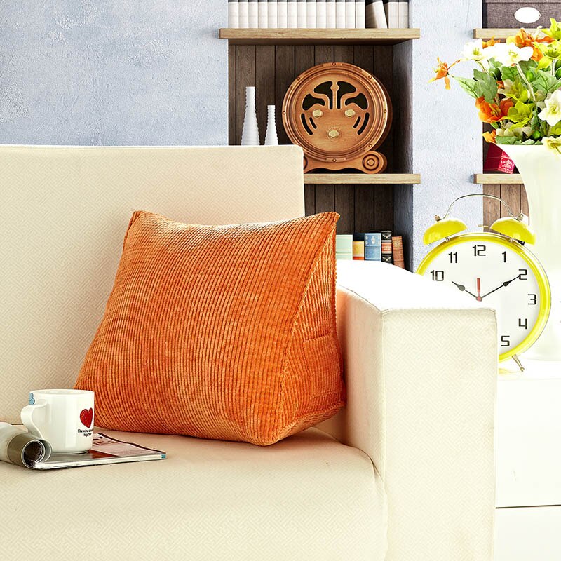 Corduroy Triangular Backrest pillow Cushion For So... – Grandado