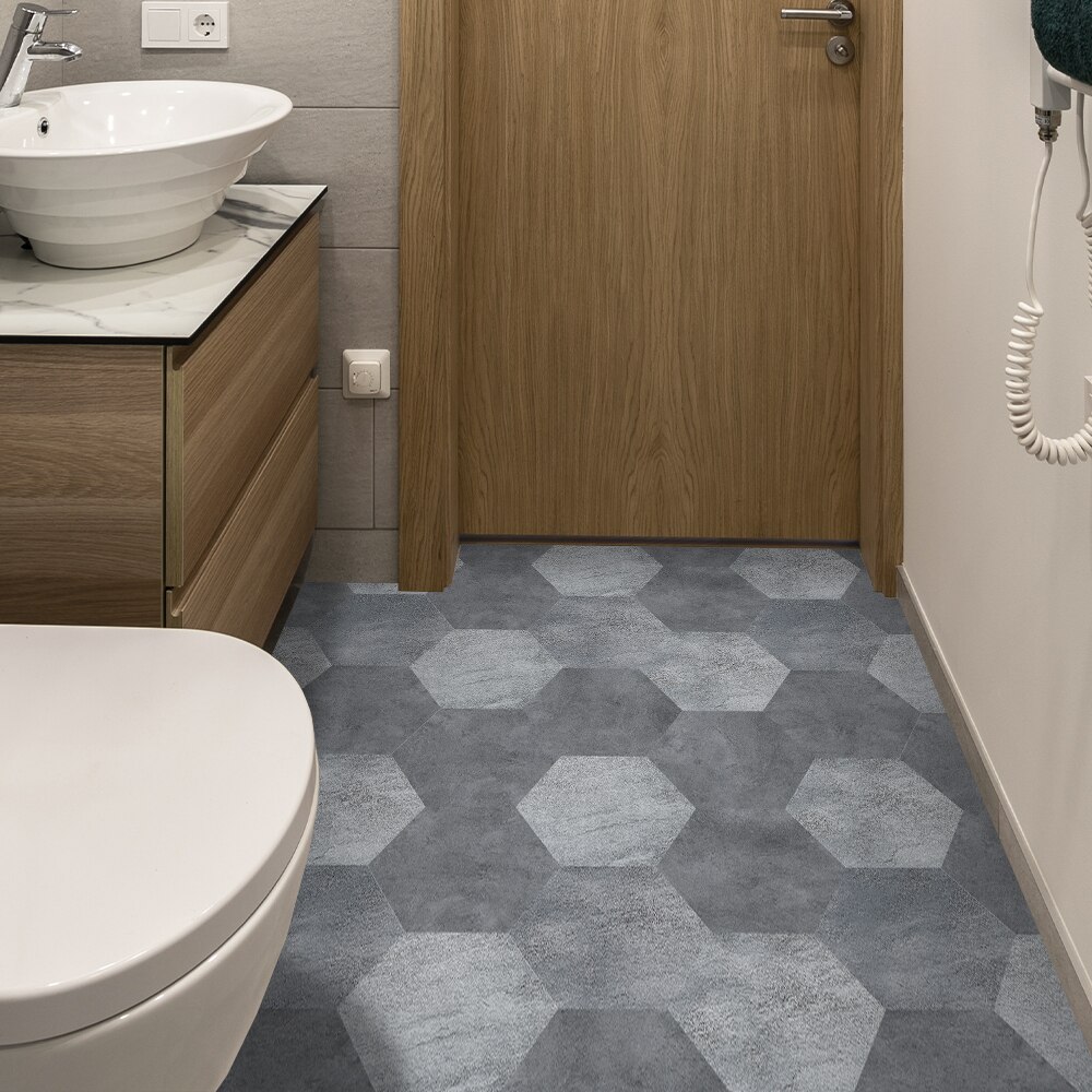 Funlife® Grey Slate Floor Stickers Wall Stickers E... – Grandado