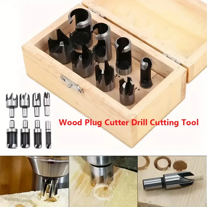 8 Stuks Carbon Staal Hout Plug Cutter Hout Plug Bo... – Grandado
