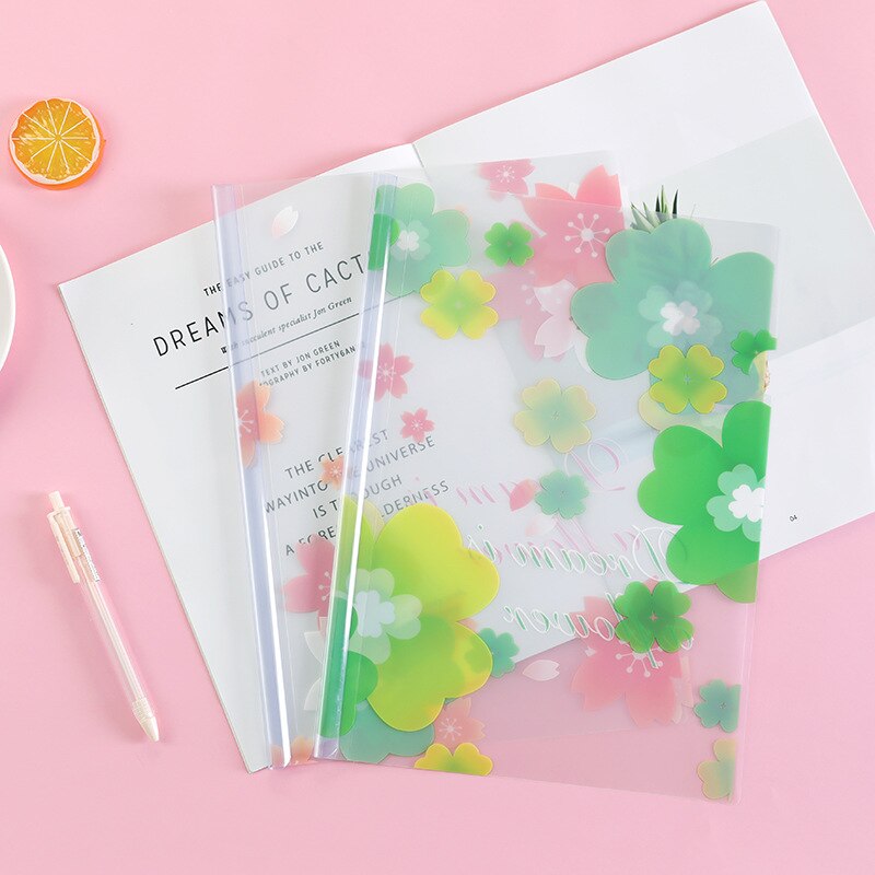 A4 Transparent PP Filling Bag Report Cover Cute Bo... – Grandado