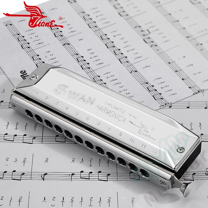 SWAN Harmonica Senior 12 Hole 48 Tones Chromatic H... – Grandado
