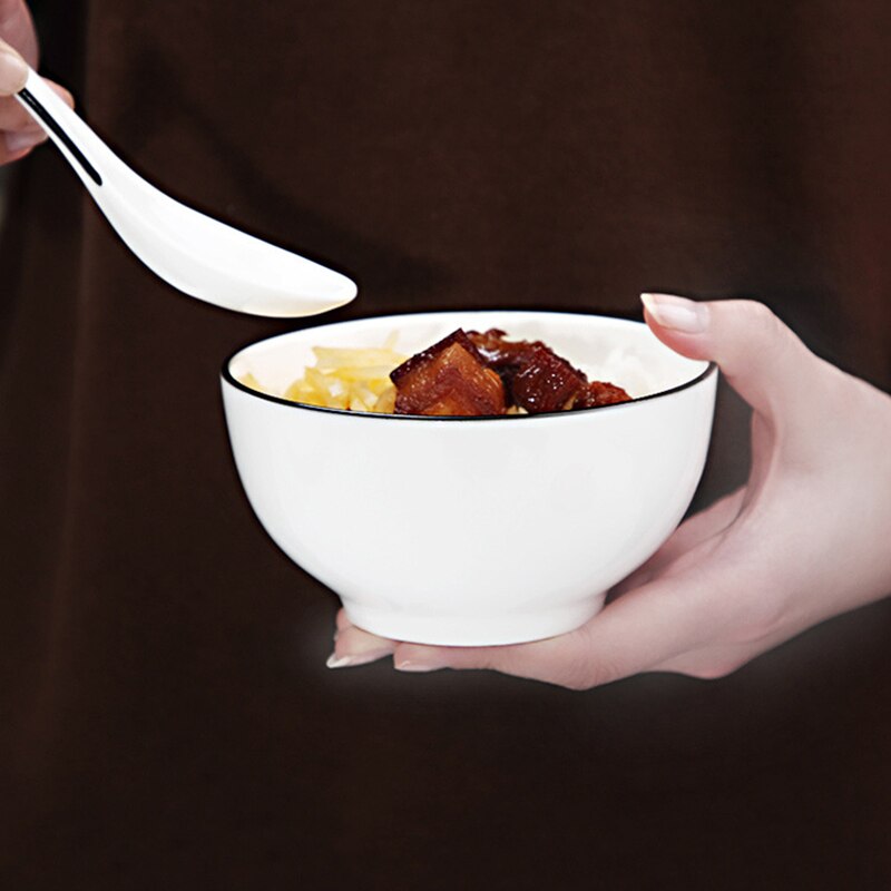 Wit Servies Set Porseleinen Lepel Kom Plaat Voor T... – Vicedeal