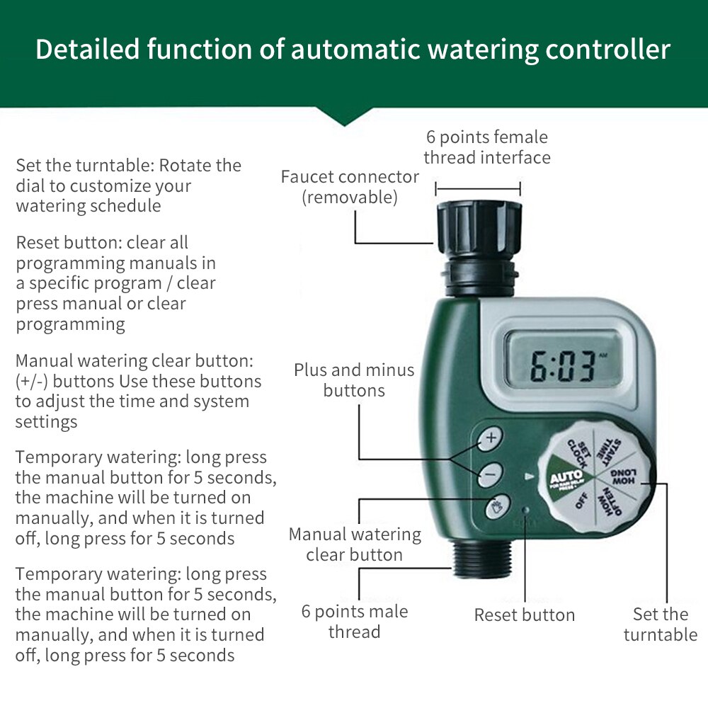 Automatic Electronic LCD Display Sprinkler Control... – Grandado