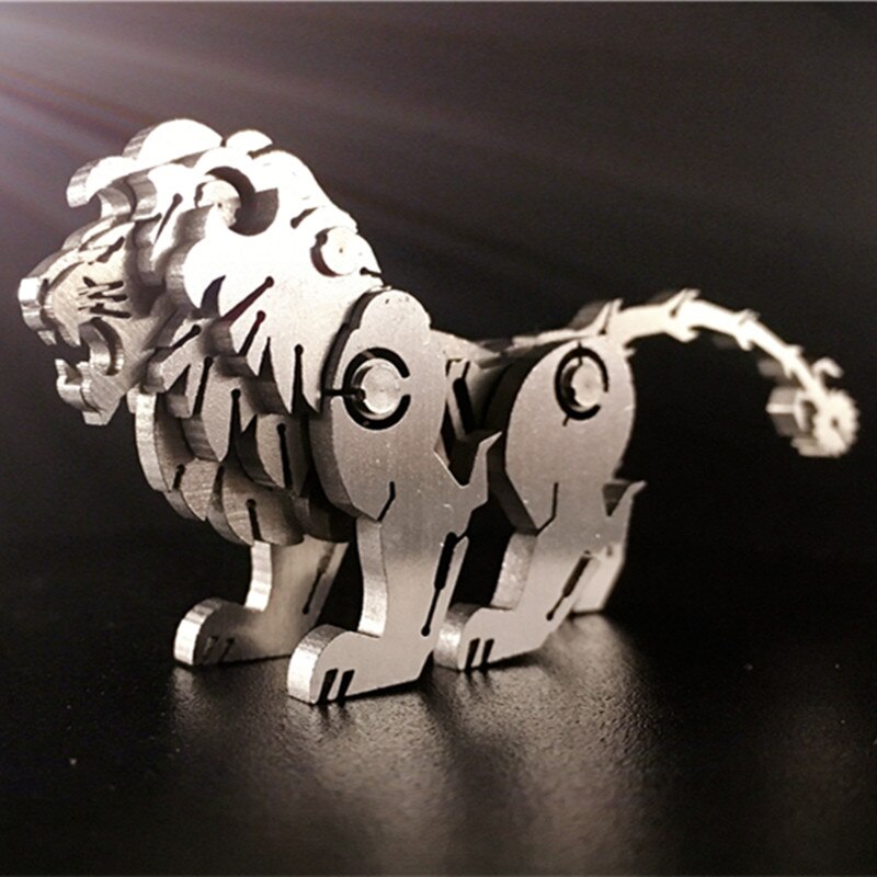 Modern Abstract Metal Lion Statue Ornaments Home D... – Grandado