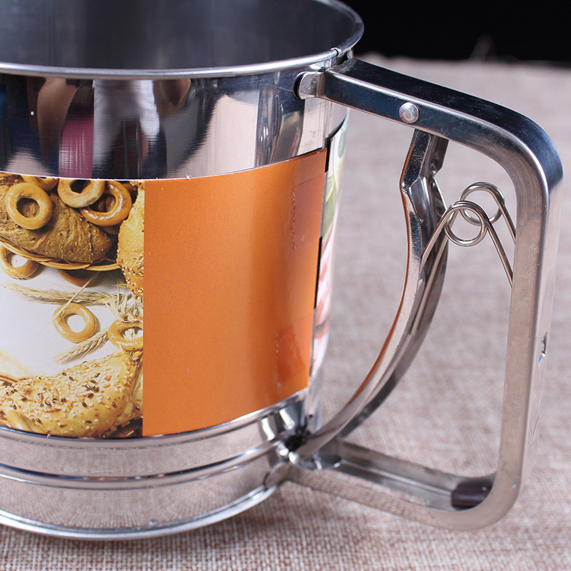 Large stainless steel flour Sifters ,double-deck d... – Grandado