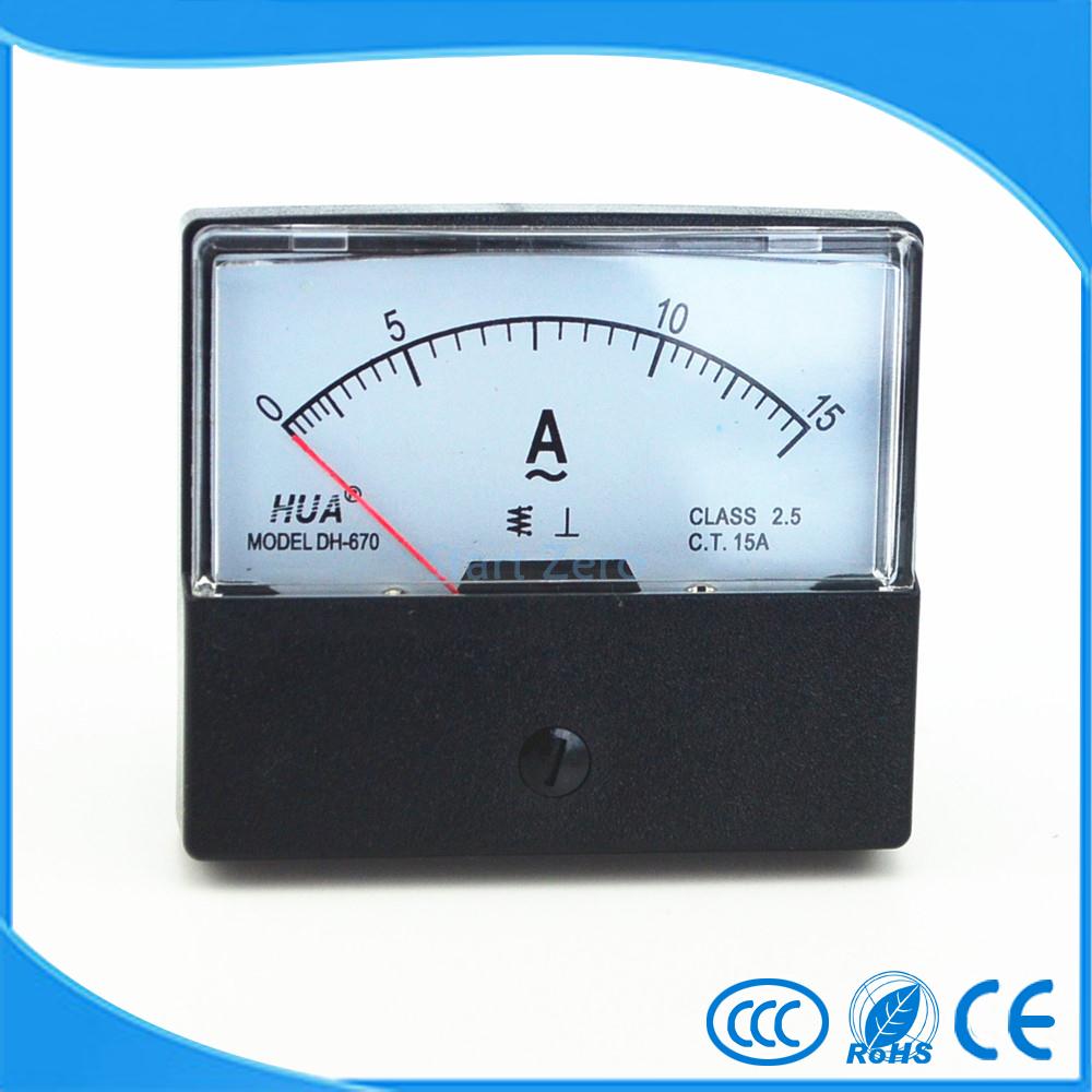 AC 0-15A Analog Panel Meter Ammeter Gauge DH-670 – Grandado