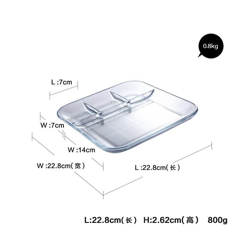 Glass partition plate heat-resistant food grade te... – Vicedeal