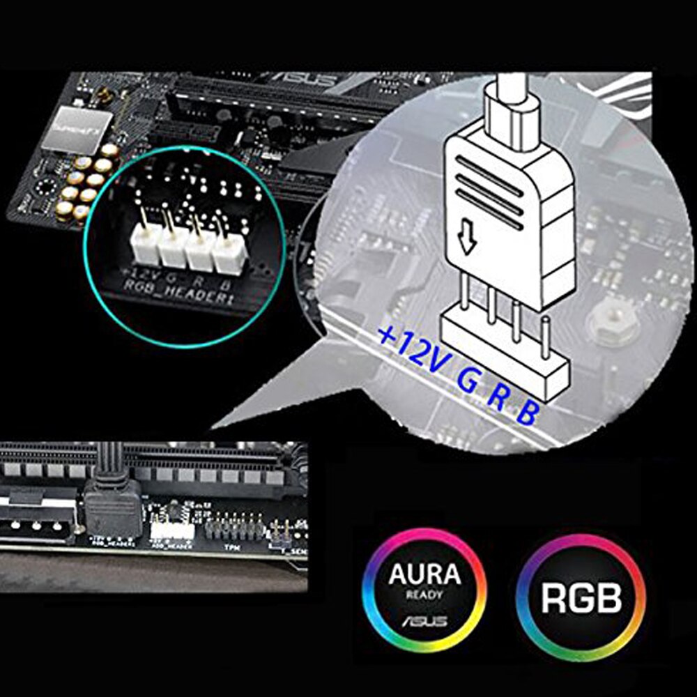 Computer SATA adapter RGB LED Strip Licht kit LED ... – Vicedeal