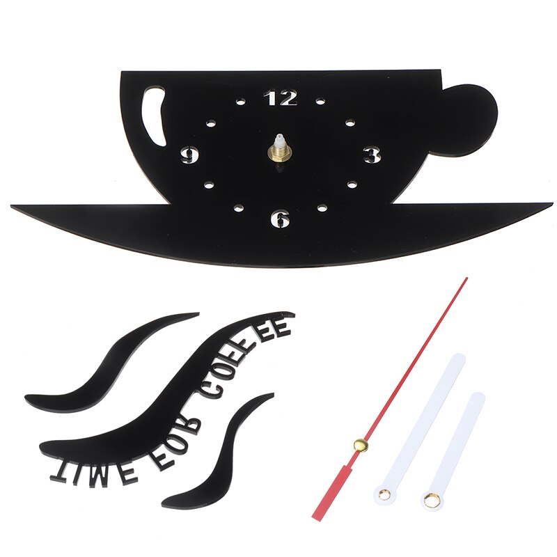 3D DIY Wall Clock Coffee Cup Decorative Clocks Tim... – Grandado